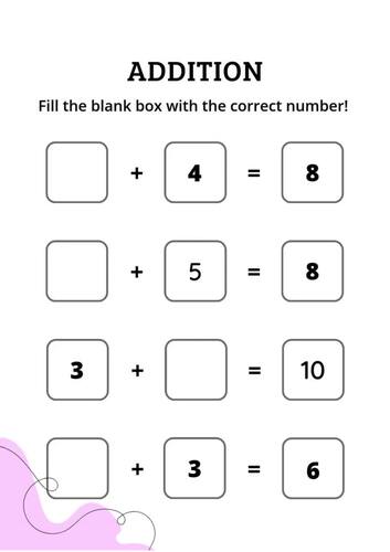 Kindergarten Math Worksheet Bundle - Addition, Subtraction by oeenla