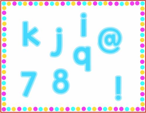 Printable Winter Bright Bulletin Board Letters, Editable Alphabet Letters