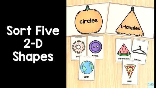 Pumpkin 2-D Shapes Sorting Matching and Language Activities for October