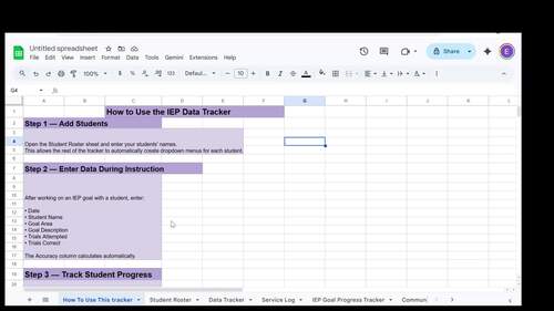 IEP Data Collection Tool SPED Accommodations Tracker & 504 Progress ...