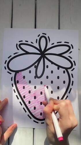 Chocolate Strawberry Easy Valentines Day Craft February Craftivity Cut ...