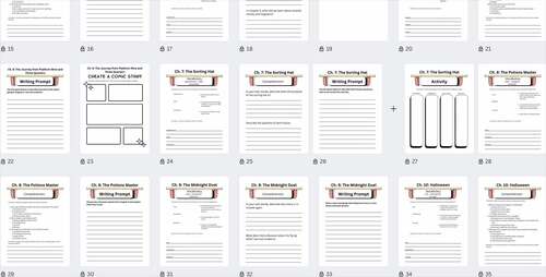 Harry Potter and the Sorcerer's Stone Study Guide by Homely Hive