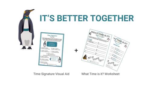 Time Signature Visual Aid & Worksheet Bundle by Piano Discoveries