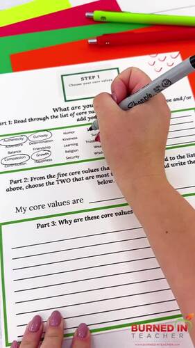 Burned-In Teacher Personal Mission Statement Workbook by Burned-In Teacher