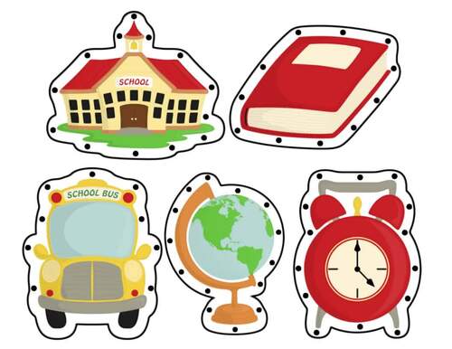 Back to School Lacing Cards Fine Motor Skills Activities OT Sped ...