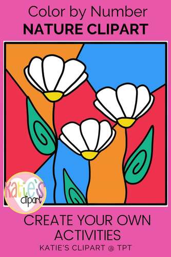 Create Your Own Color By Number Nature Clip Art Vol. 1 Color By Code ...