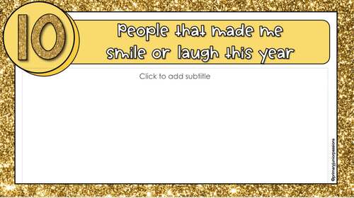 2025 Digital New Year Reflection and Goal Setting for Google Slides™