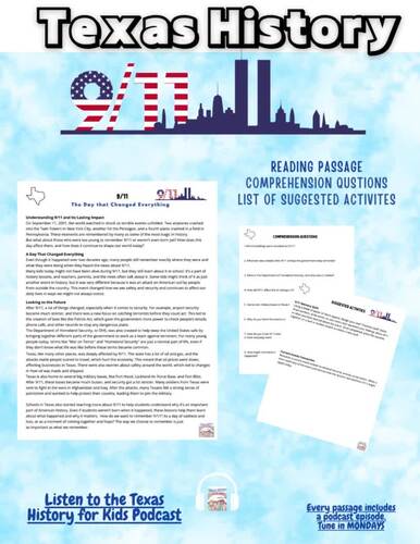 Reading Passage & Activities: 9/11 & the Effects on Today's Generation
