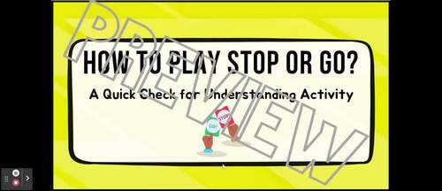 Stop or Go? | Check for Understanding Activity | Material Prep Required ...