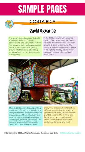 COSTA RICA - a 193 Little Adventures Pack - Printable culture packs for ...