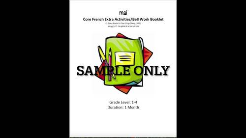 Core French Grade 1-4 Extra Activities/Bell Work May Booklet | TPT