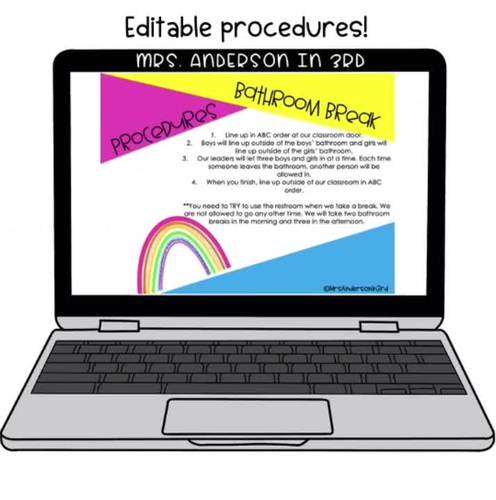 Routines and Procedures PowerPoint- Bright Rainbow Theme by Mrs ...