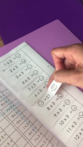 Multiplication Fluency Step 4: Multiplication Flash Cards, Flash Strips