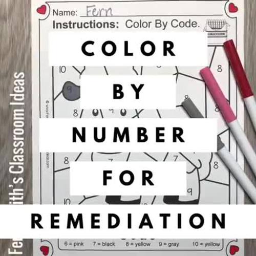 Numbers 6 to 10 Color By Number For Math Remediation | TPT
