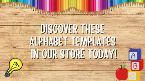 Fun Uppercase Alphabet Template Bundle by Simple Mom Project | TPT