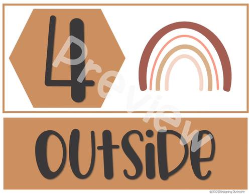 Voice Levels Signs and Posters | Neutral Boho Rainbow by Designing ...