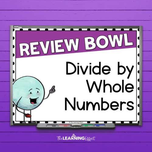 Divide by Whole Numbers Game Show | 5th Grade Math Test Prep Activity