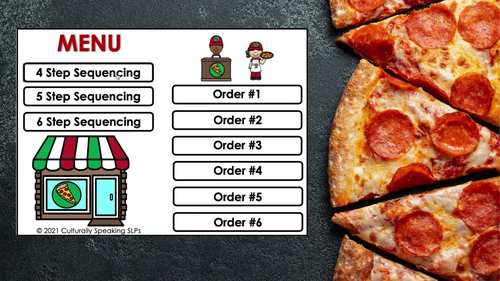 Boom Cards™ Interactive Pizza Parlor Activity by Culturally Speaking SLPs