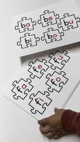 Sílabas rompecabezas by Isis Garcia | TPT
