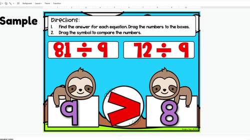 Compare Numbers in Division Greater than Less than Equal to for Google ...
