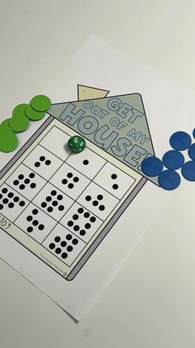 Number Sense Dice Game: Subitizing/Subitising Fact Fluency 6 & 9 | Dot ...