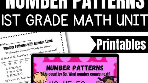Digital 1st Grade Math Number Pattern Unit with Movement Activities ...