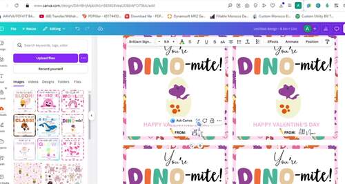 Printable Valentines Cards from the Teacher to Student | You’re DINO ...