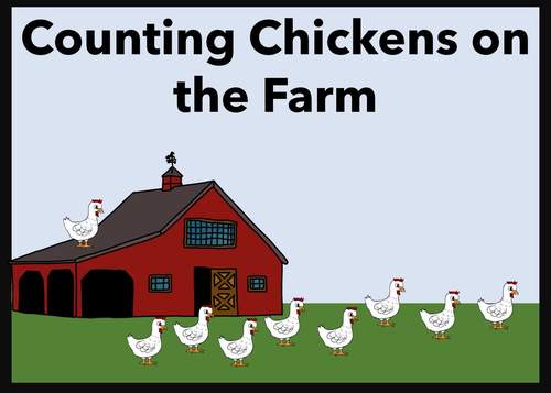 On the Farm: Counting Chickens 1-10 Digital Activity - BOOM CARDS™