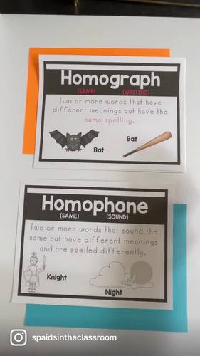 Homophones & Homographs Craft and Activity | Grammar and Vocabulary ...