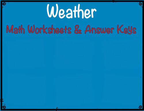 Weather Themed Kindergarten ELA and Math Worksheets | TPT
