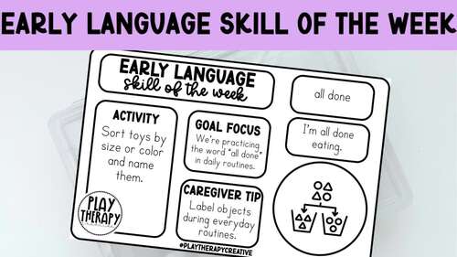 Early Language Skill of the Week Parent Handout | Speech Therapy