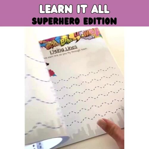 Preschool super hero theme | Math & ELA worksheets | Independent packet