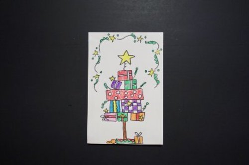Let's Draw A Christmas Star Package Tree! by Patty Fernandez Artist