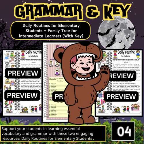 Daily Routines for Elementary Students + Family Tree for Intermediate ...