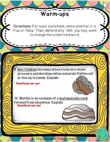 Metamorphic Rock Digital Google Slides Notes Activity Lesson - Earth ...