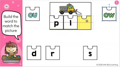 OU and OW - Digital Word Puzzles | Distance Learning | Google Slides