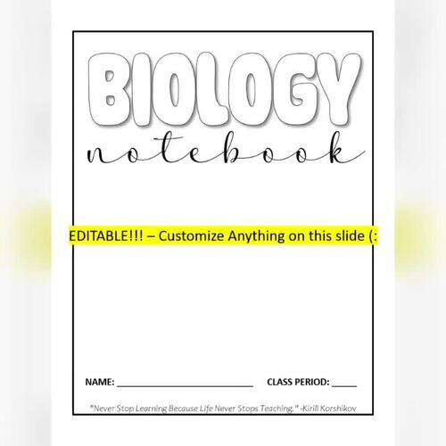 Biology Interactive Notebook Templates by The Savvy Brand | TPT