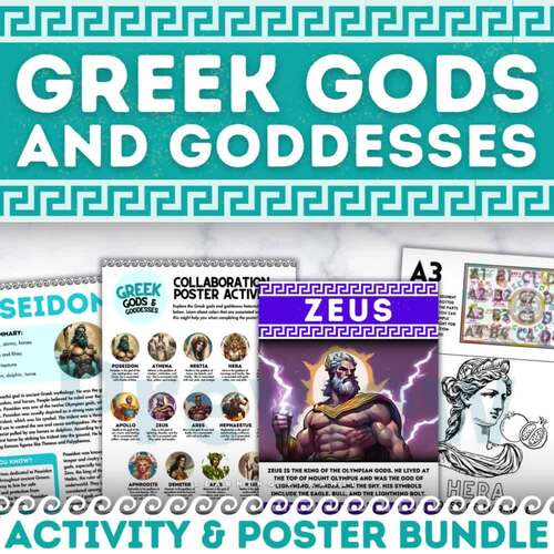 Greek Gods and Goddesses Mythology Bundle | Ancient Greece Activities ...