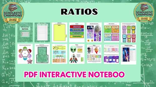RATIOS * PDF Interactive Notebook Journal * 5th and 6th Grade Middle ...