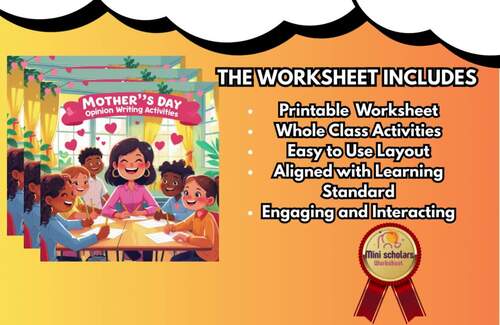 Mother’s Day Opinion writing prompt activities for 2nd,3rd,4th,5th,6th ...