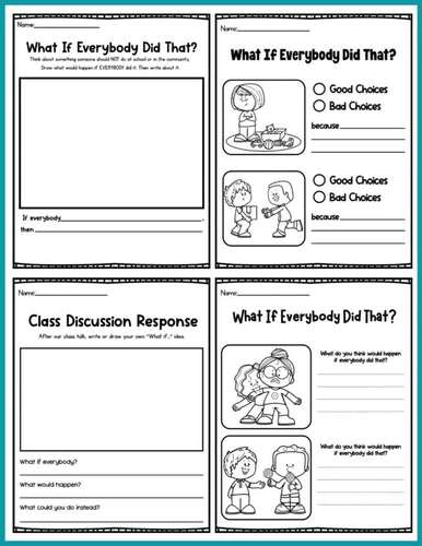 What If Everybody Did That Activity | Classroom Rules & SEL Skills