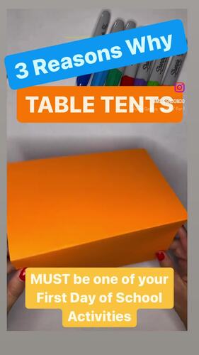 Back to School Table Tent Templates | Get To Know Your Students BETTER