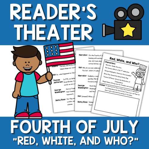 July 4th Readers Theater Skit Play Reading Activity Fun Independence ...