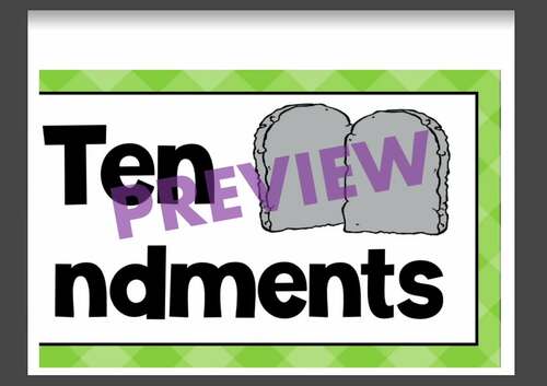 The 10 Commandments Bible Verse Posters Catholic Christian Classroom Decor