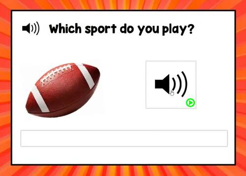 ENGLISH SPORTS BOOM CARDS ESL ENL ELL EFL Boom Cards Hobbies Writing Task