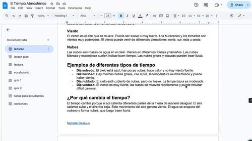 El Tiempo Atmosférico – Complete Spanish Weather Bundle by DJ620911