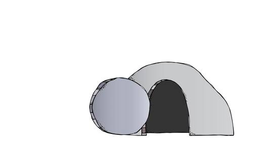 Jesus' Empty Tomb Bible clip art Easter clip art MINI by Melonheadz Clipart