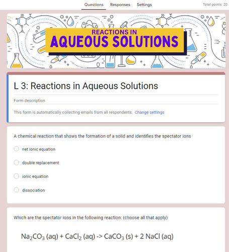 Chemical Reactions UNIT BUNDLE | Chemistry | Google Forms | TPT