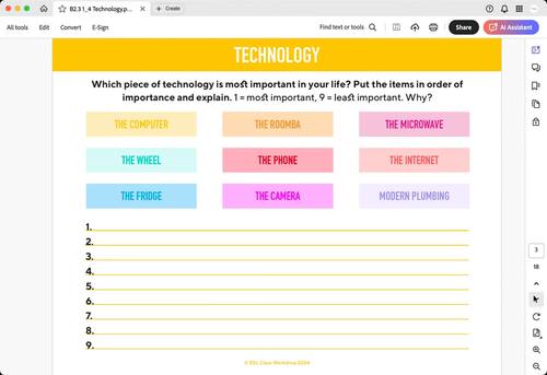 ESL Upper Intermediate Lesson: Practise Talking About Technology