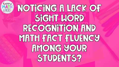 Bubble Pop Addition Subtraction And Sight Word Center Activity Bundle